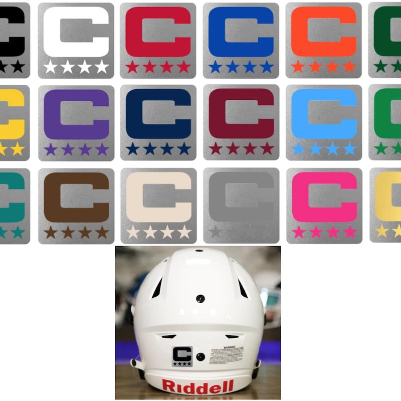 Helmet Captain Decal - Etsy