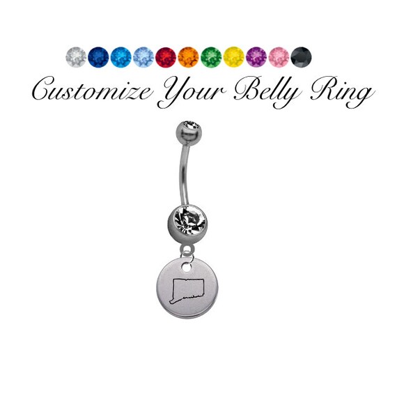 Connecticut State Logo Belly Button Navel Ring Pick Your | Etsy