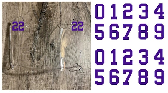 Custom PURPLE Player Number Decals for Adult & Youth Football - Etsy