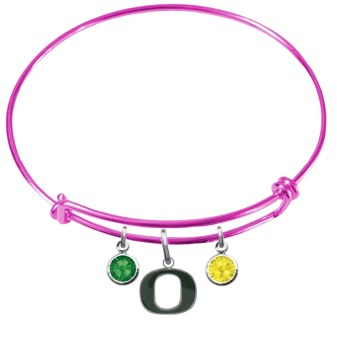 Oregon COLOR EDITION Wire Charm Expandable Bangle Bracelet W/ Green ...
