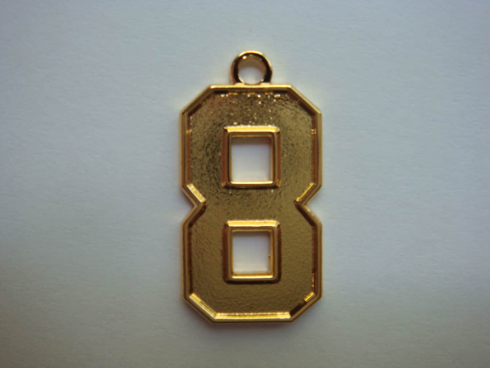 Number 8 Jersey Style Sports Necklace Charm Pendant 0.8 - Etsy
