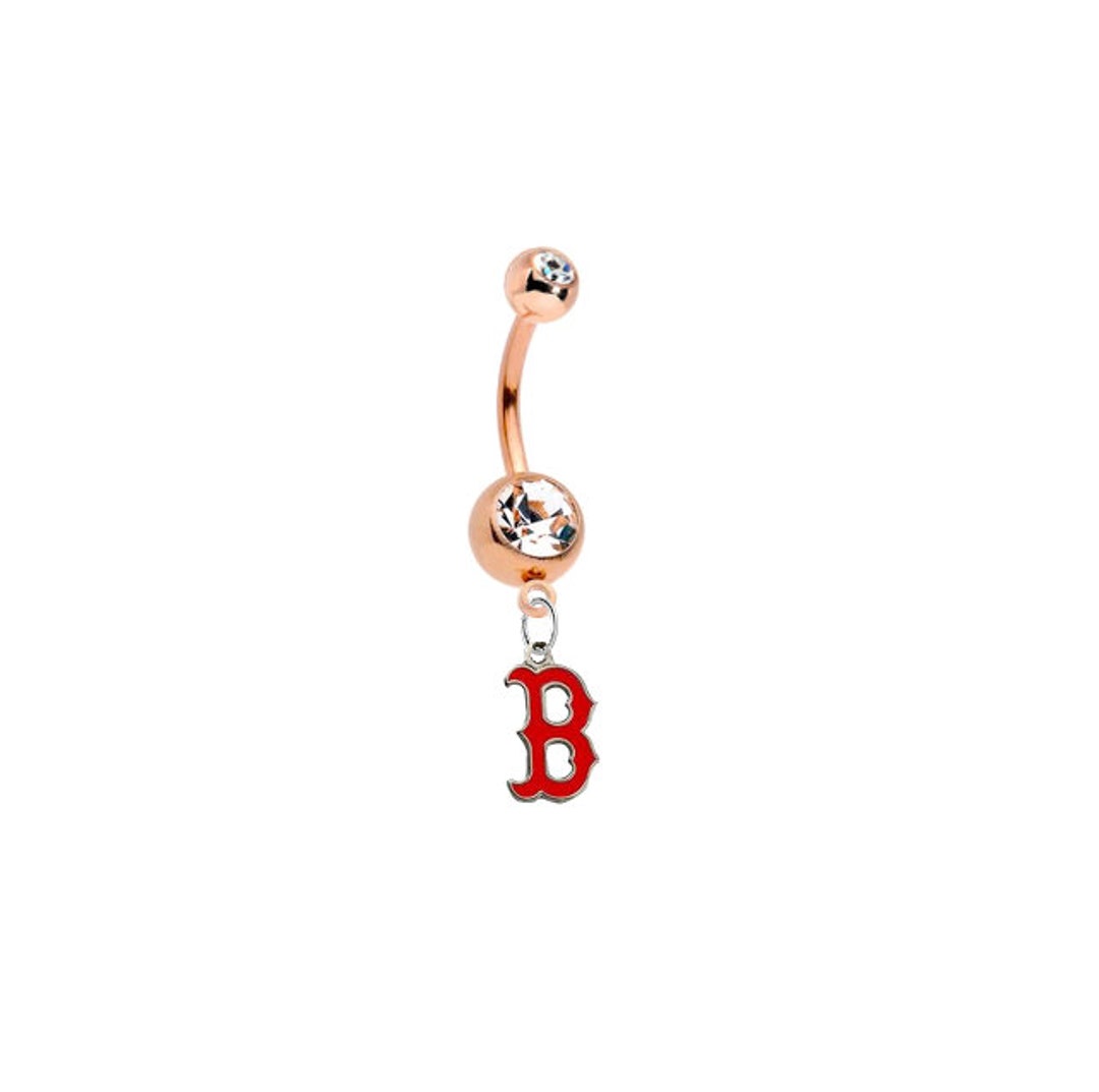 Boston B Logo Rose Gold Limited Edition Baseball Belly Button Navel ...