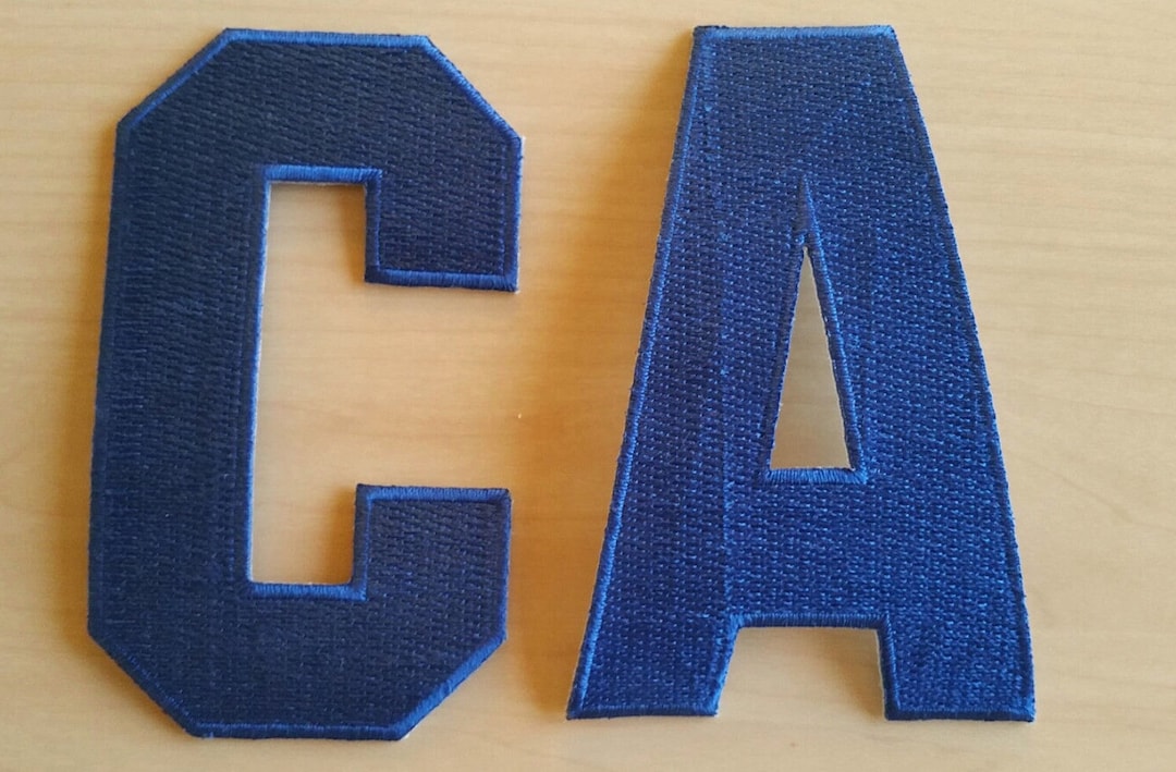 ROYAL BLUE Captain C Alternate A Patch IRON on - Hockey Style Captains ...