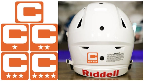 Orange Captain Patch Jersey C Style Football Helmet Decal - Etsy