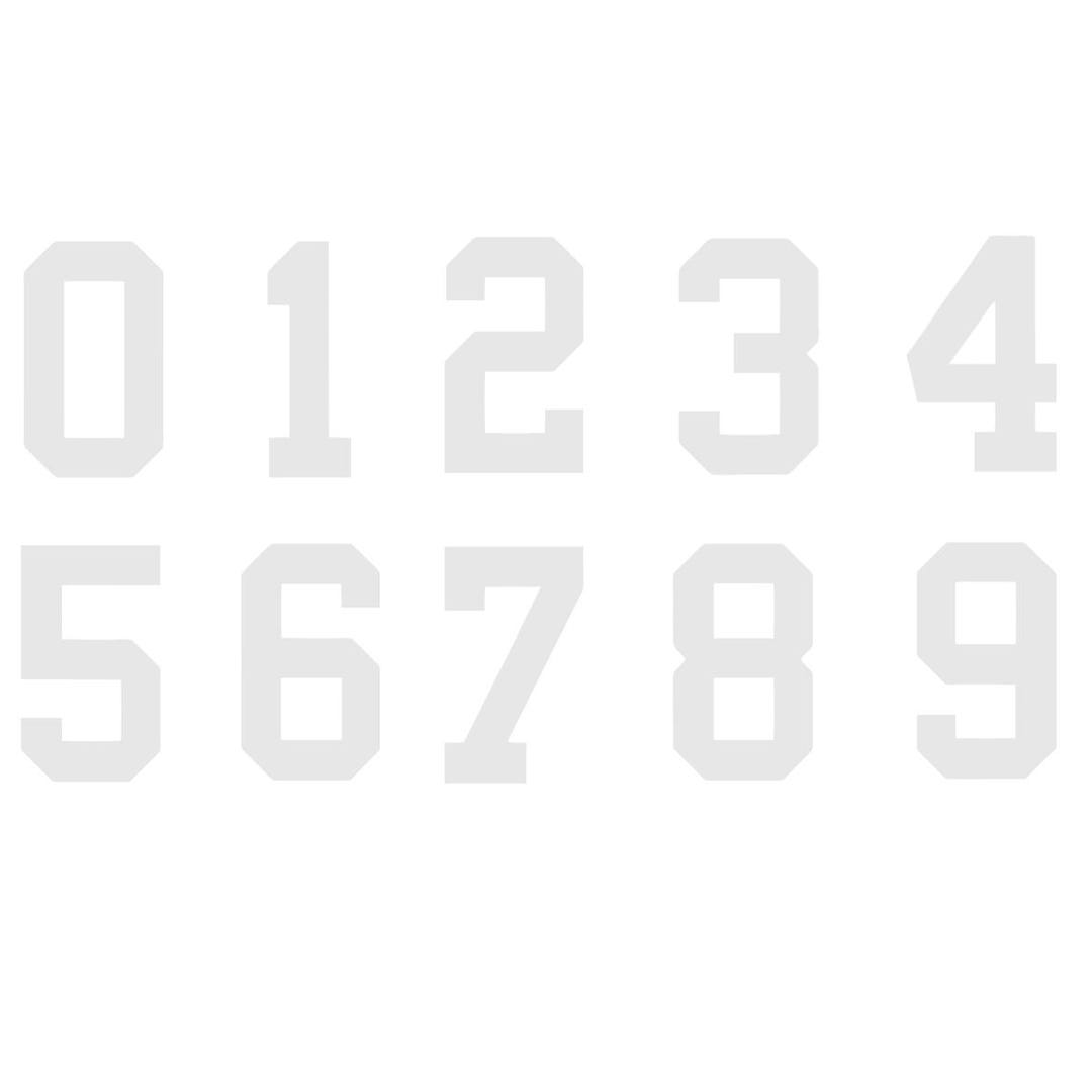 WHITE Custom Sports Jersey Style Number Vinyl Decal - Pick Your Number ...