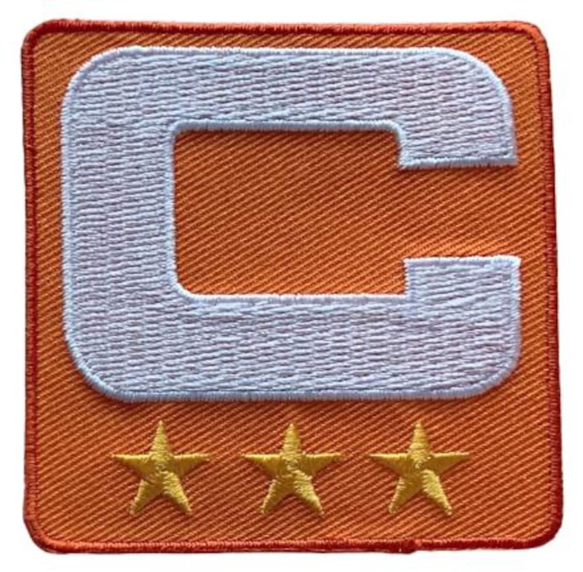 ORANGE Captain C Patch W/ Stars Iron on Jersey - 2026 Football Captains ...