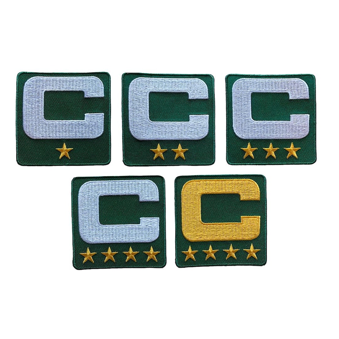 GREEN Captain C Patch W/ Stars Iron on Jersey - 2025 Football Captains ...