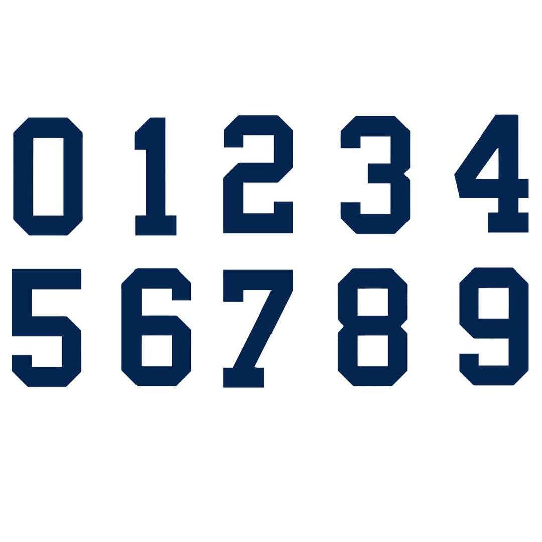 NAVY BLUE Custom Sports Jersey Style Number Vinyl Decal - Pick Your ...