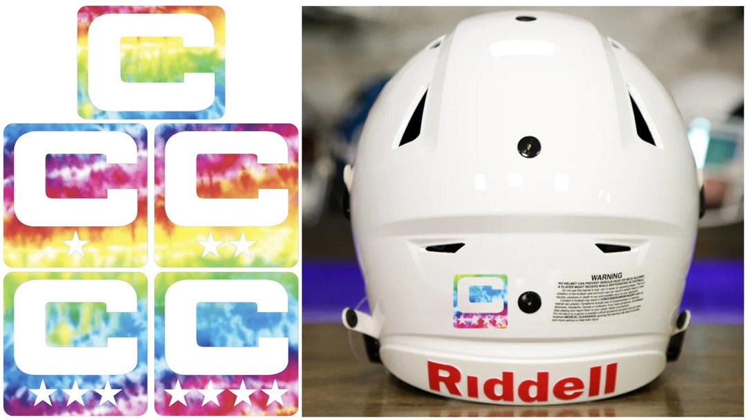 Cancer Multicolor Color Captain Patch Jersey C Style Football Helmet ...