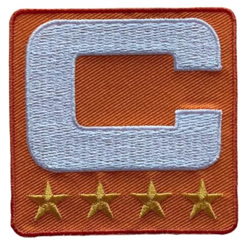ORANGE Captain C Patch W/ Stars Iron on Jersey - 2026 Football Captains ...