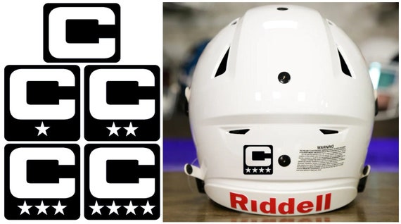 Black Captain Patch Jersey C Style Football Helmet Decal - Etsy