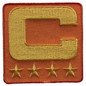 ORANGE Captain C Patch W/ Stars Iron on Jersey - 2026 Football Captains ...