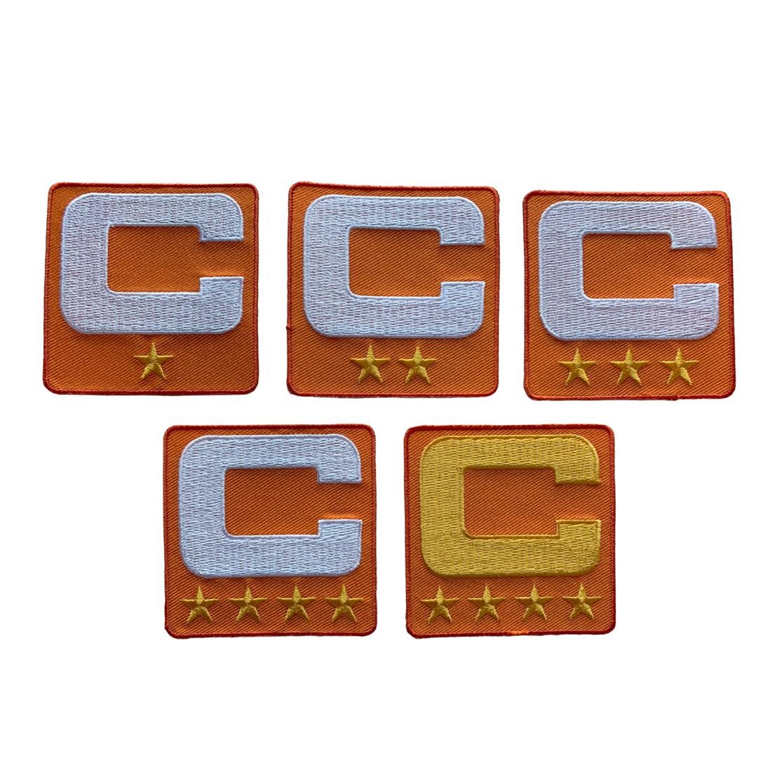 ORANGE Captain C Patch W/ Stars Iron on Jersey - 2026 Football Captains ...