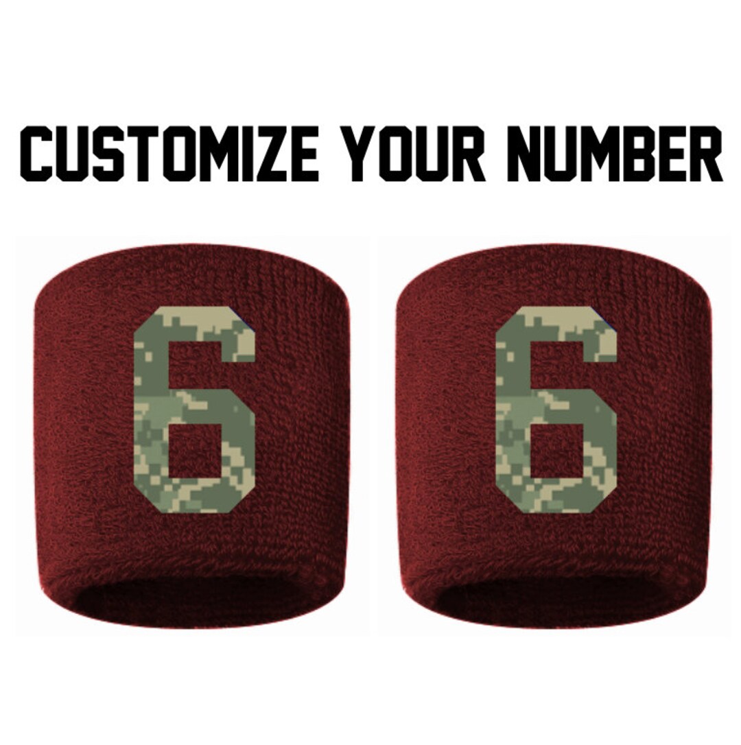 Pick Your Number MAROON W/ CAMO CAMOUFLAGE Embroidered Stitched ...