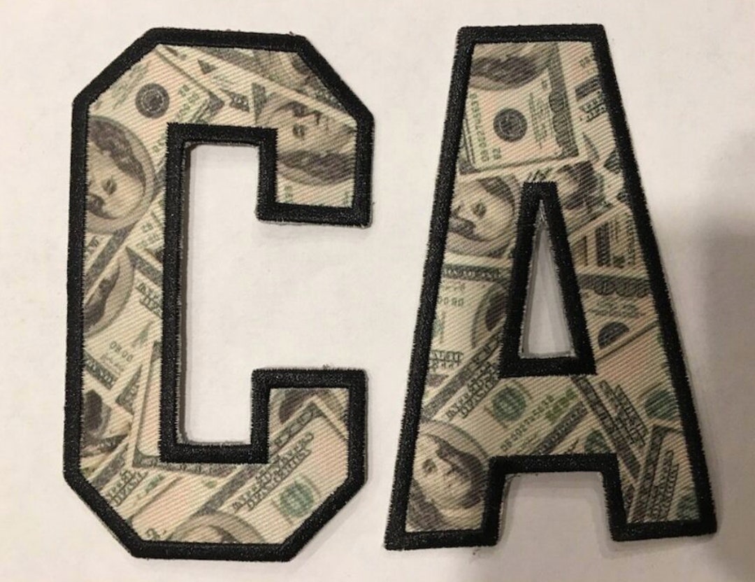 MONEY PRINT Captain C Alternate A Patch IRON on - Hockey Style Captains ...