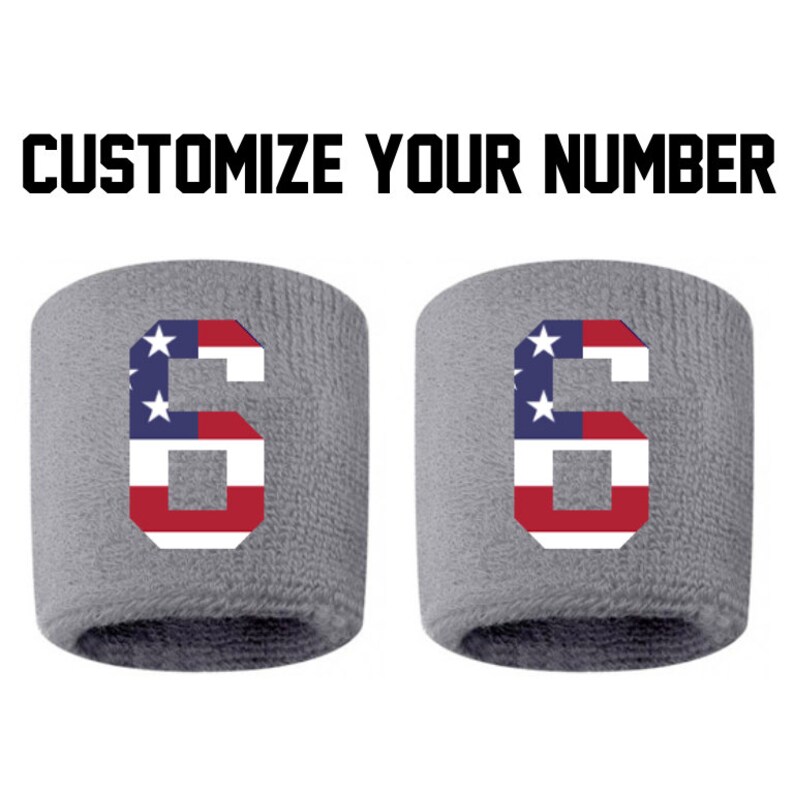 Pick Your Number GRAY Grey W/ USA FLAG Embroidered Stitched - Etsy
