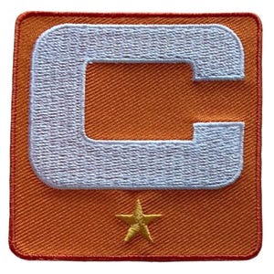 ORANGE Captain C Patch W/ Stars Iron on Jersey - 2026 Football Captains ...