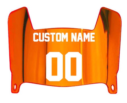 Orange Chrome Football Visors - Etsy