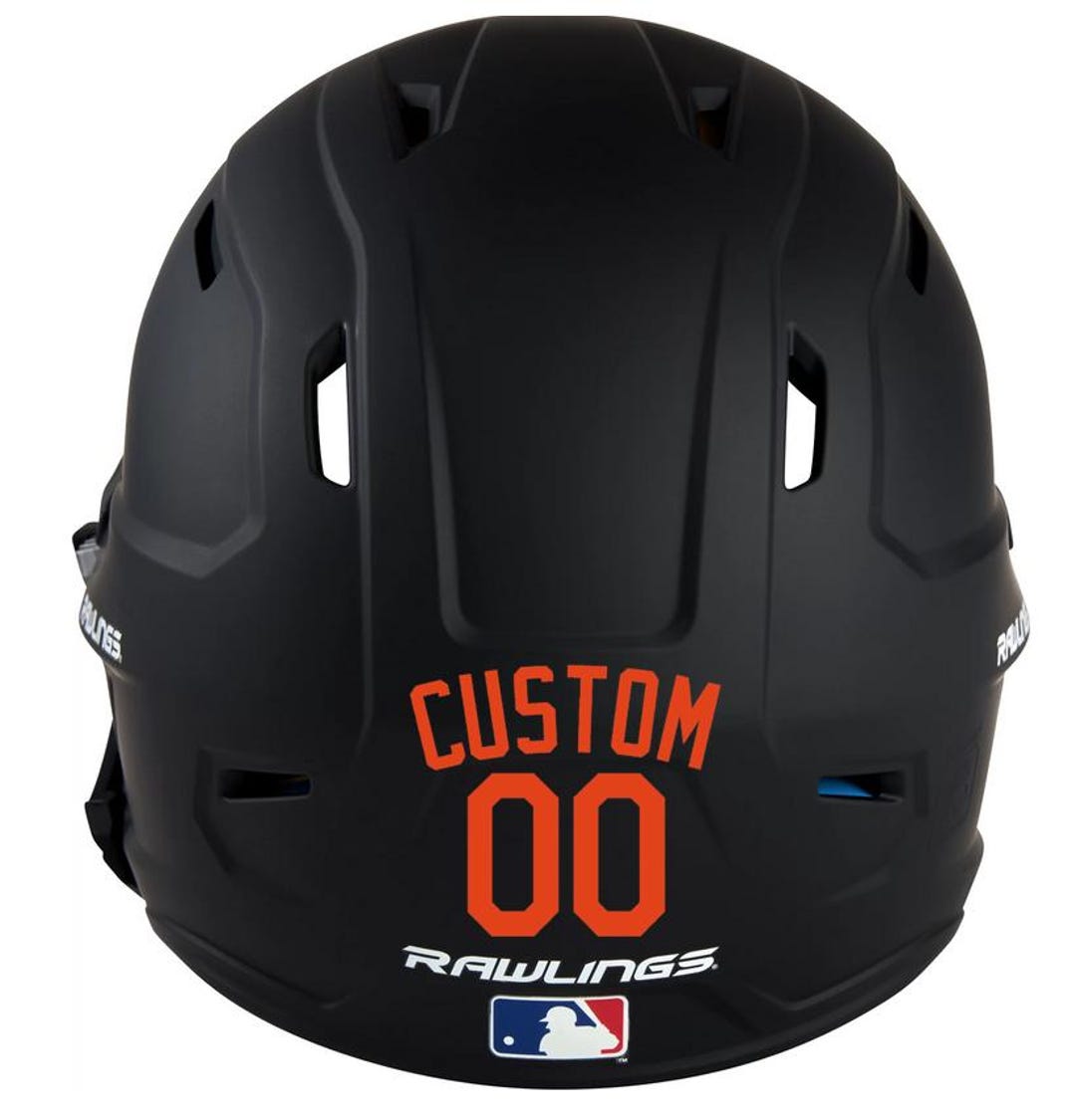Custom Name & Number Baseball Softball Batting Helmet Decal - Pick ...