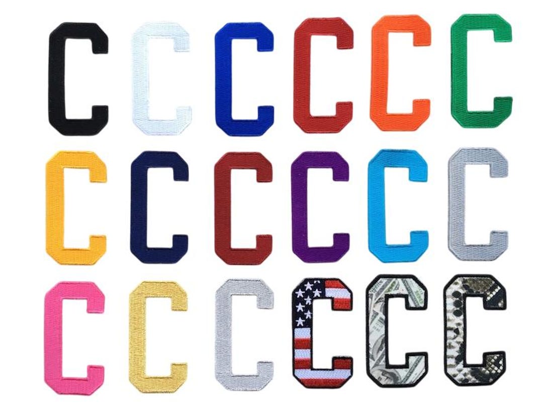 Pick Your Color - Mini Captain C Patch IRON ON - Perfect for Jersey ...