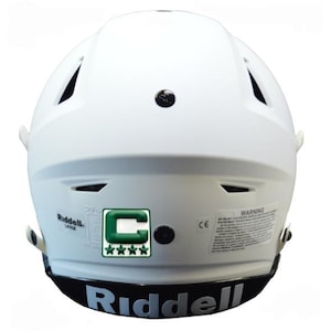 Green 3D Bumper Captain Patch Jersey C Style Football Helmet Decal ...
