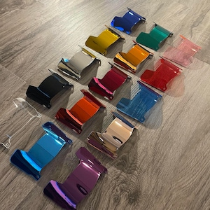 Pick Your Color - Mini Football Helmet Chrome Mirror Eye Shield Visor W ...