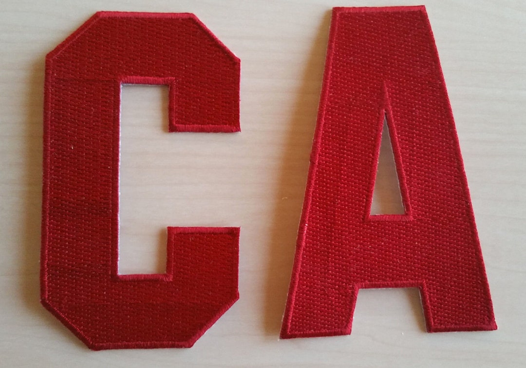 RED Captain C Alternate A Patch IRON ON - Hockey Style Captains Patch ...