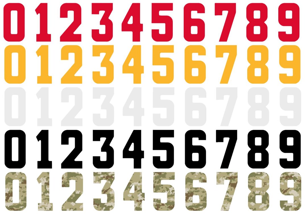 Calgary Hockey Helmet Number Vinyl Decal Sheet Set of 50 #0-9 - Pick ...