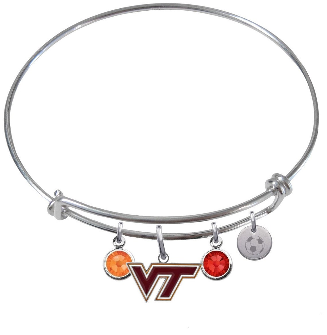 Virginia Tec - Pick Your Sport - Wire Charm Expandable Bangle Bracelet ...