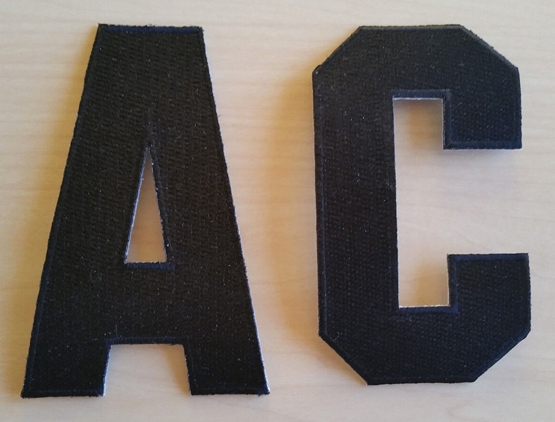 BLACK Captain C Alternate A Patch IRON ON - Hockey Style Captains Patch ...