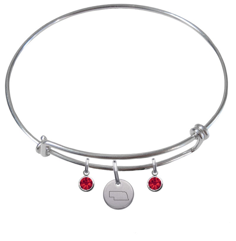 Nebraska State Wire Expandable Bangle Bracelet - Customize Your ...