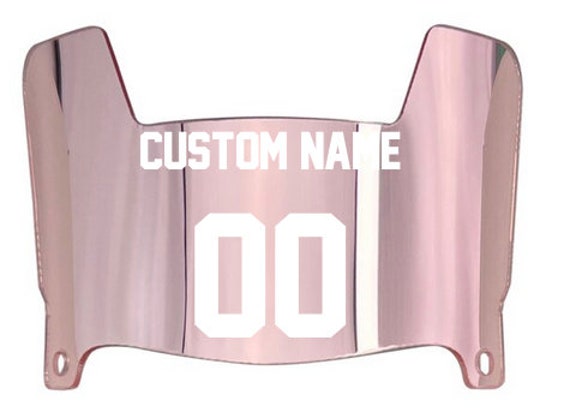 Custom Name & Number Mini Football Helmet ROSE Gold CHROME | Etsy
