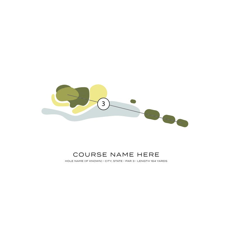 Custom Hole-in-one Golf Course Map (digital) - Etsy