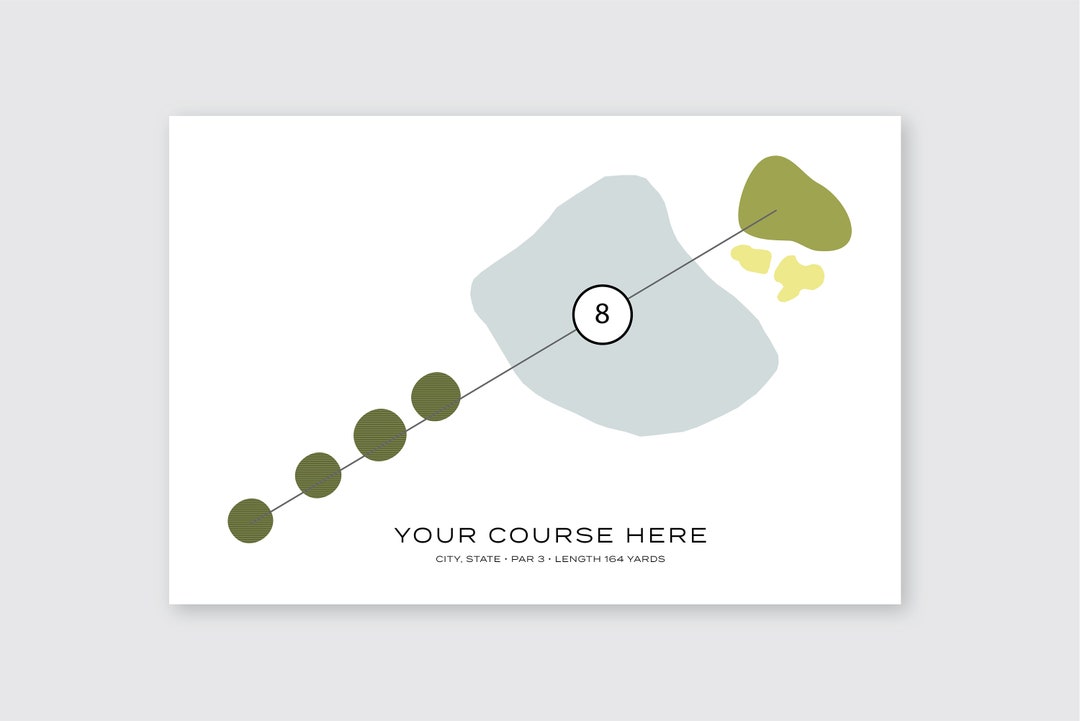 Custom Hole-in-one Golf Course Map digital - Etsy
