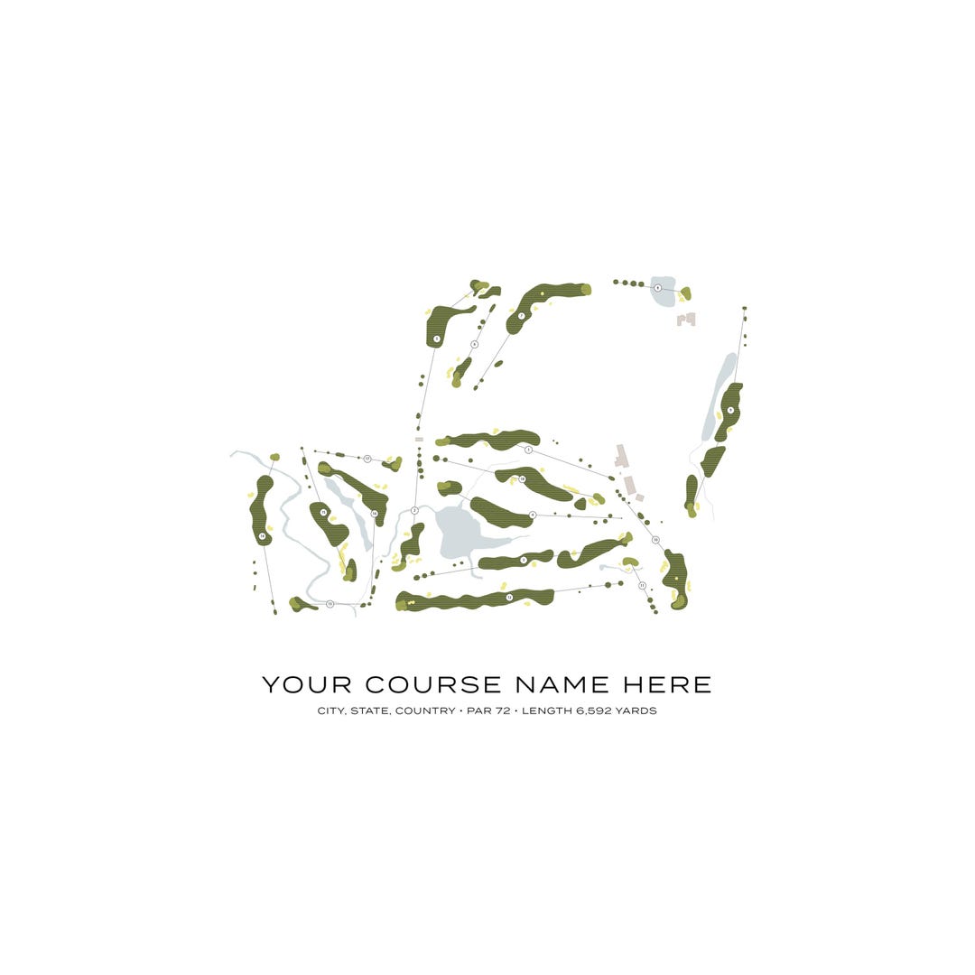 Custom Golf Course Map (digital) - Etsy
