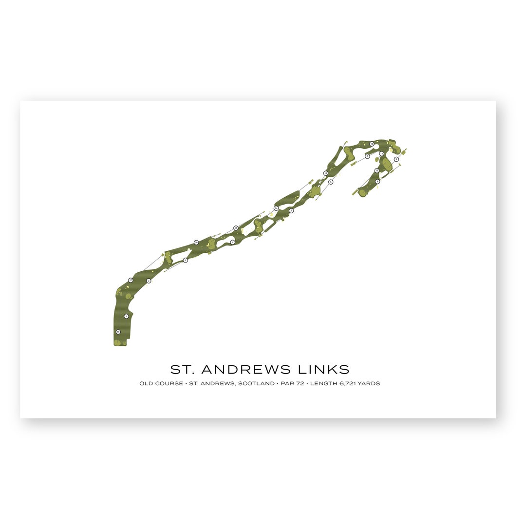 St Andrews Old Course Map digital - Etsy