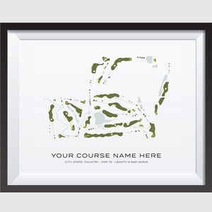 Custom Golf Course Map digital - Etsy