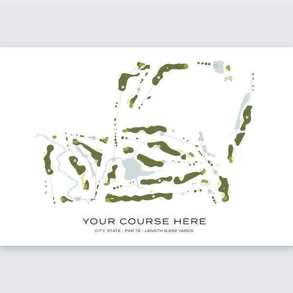 Golf Map Custom - Etsy
