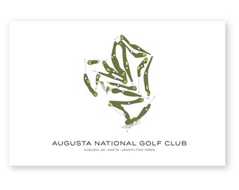Augusta National Golf Course Map - Etsy