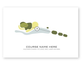Custom Golf Course Map digital - Etsy