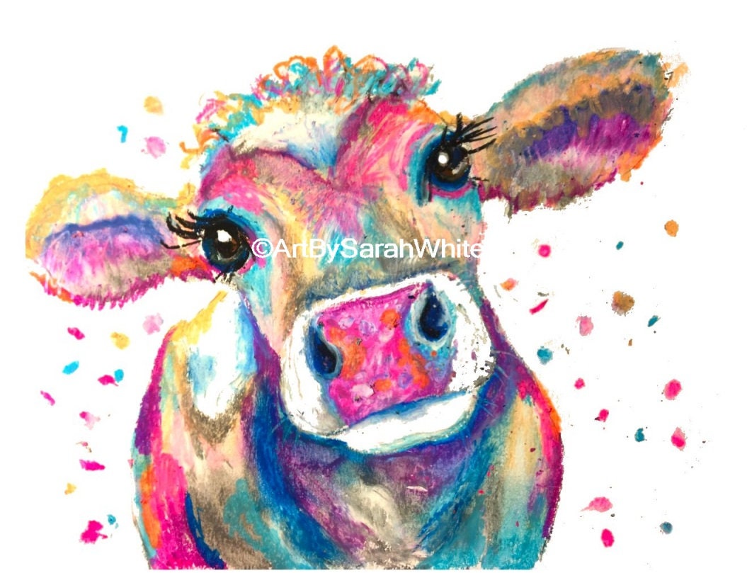 Cow Print Cows Pretty Cow Animals Livestock Farm - Etsy UK