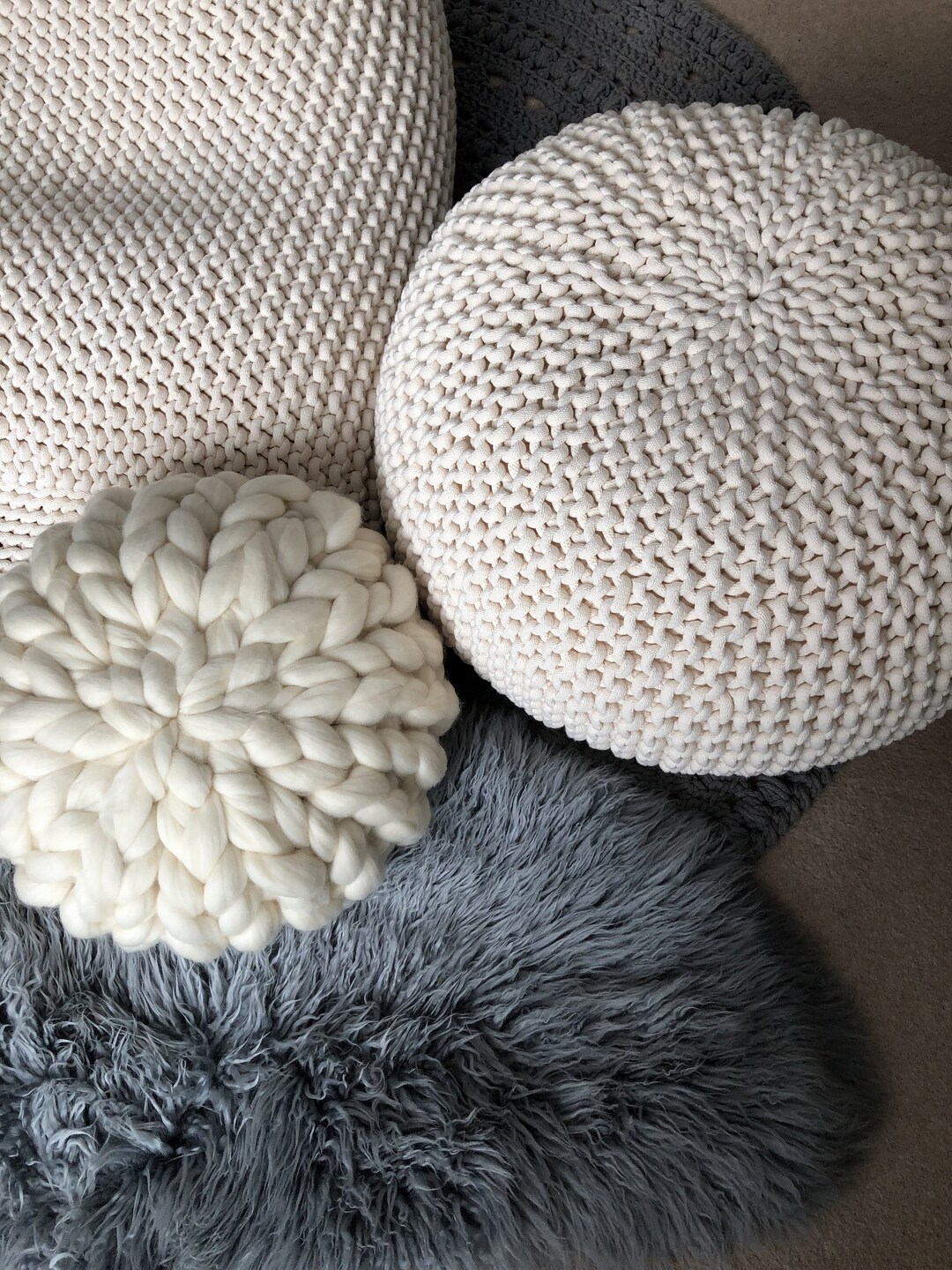 Knitted Pouf Pattern - Etsy