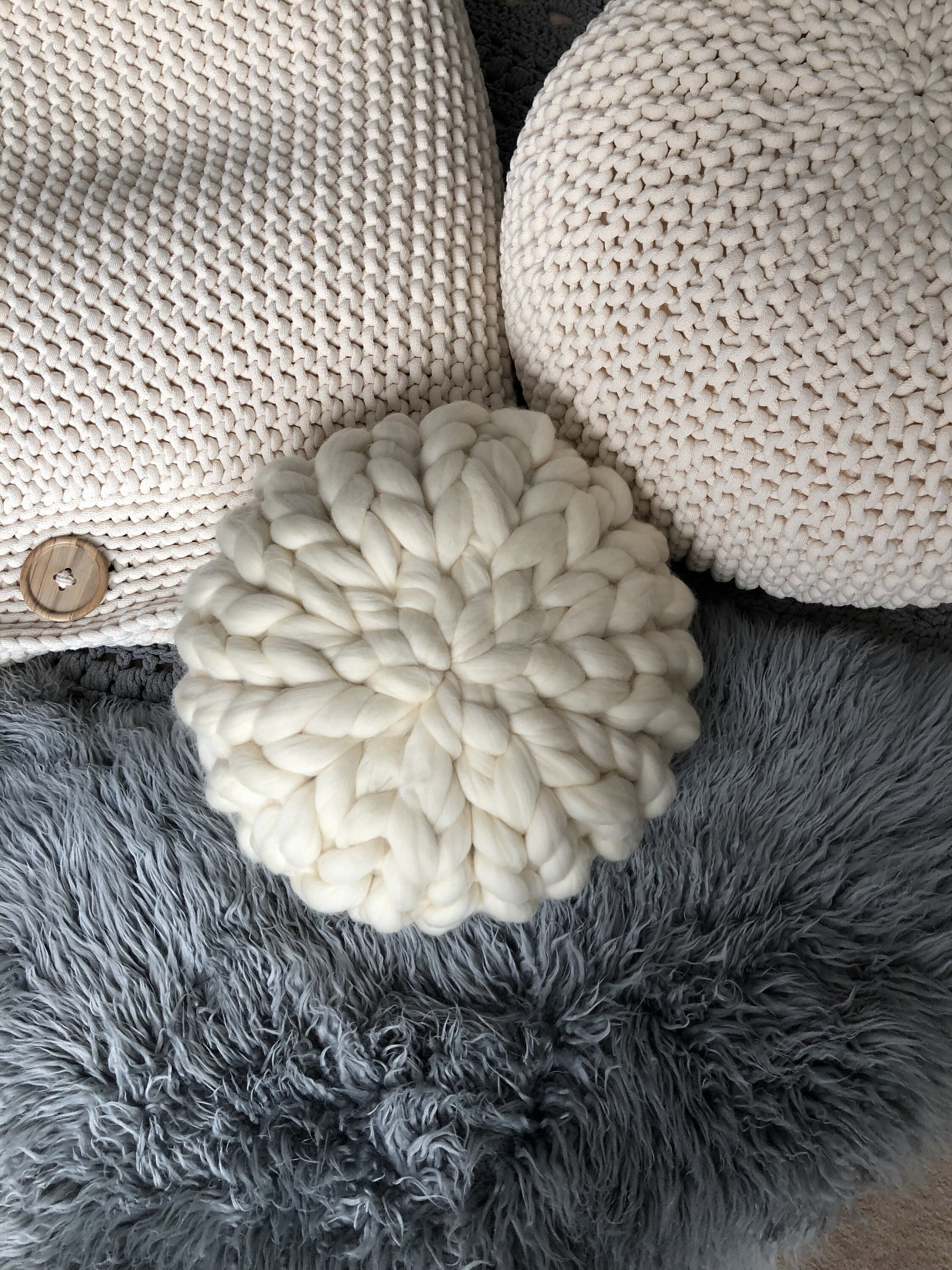 Knitted Pouf Pattern - Etsy