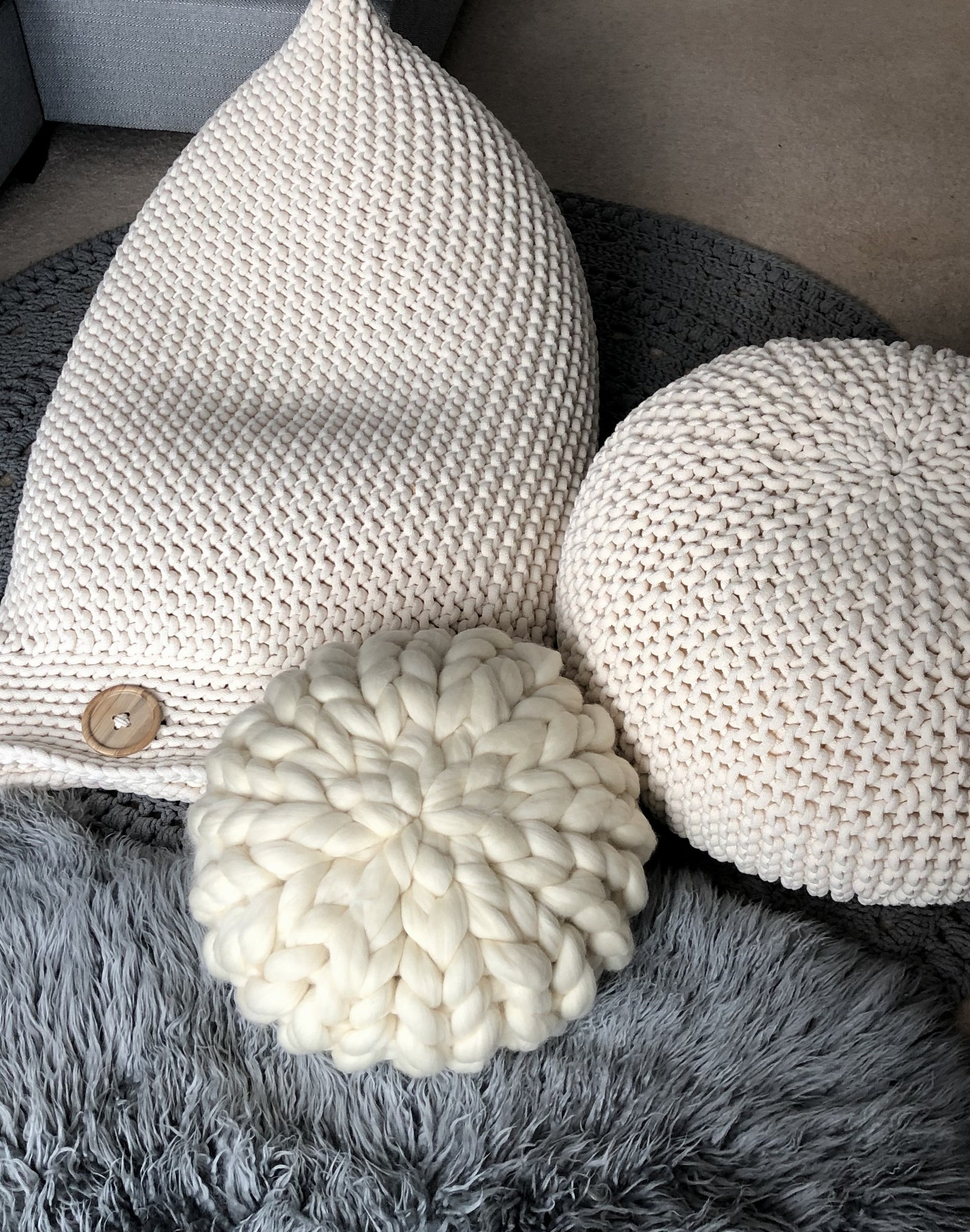 Knitted Pouf Pattern - Etsy