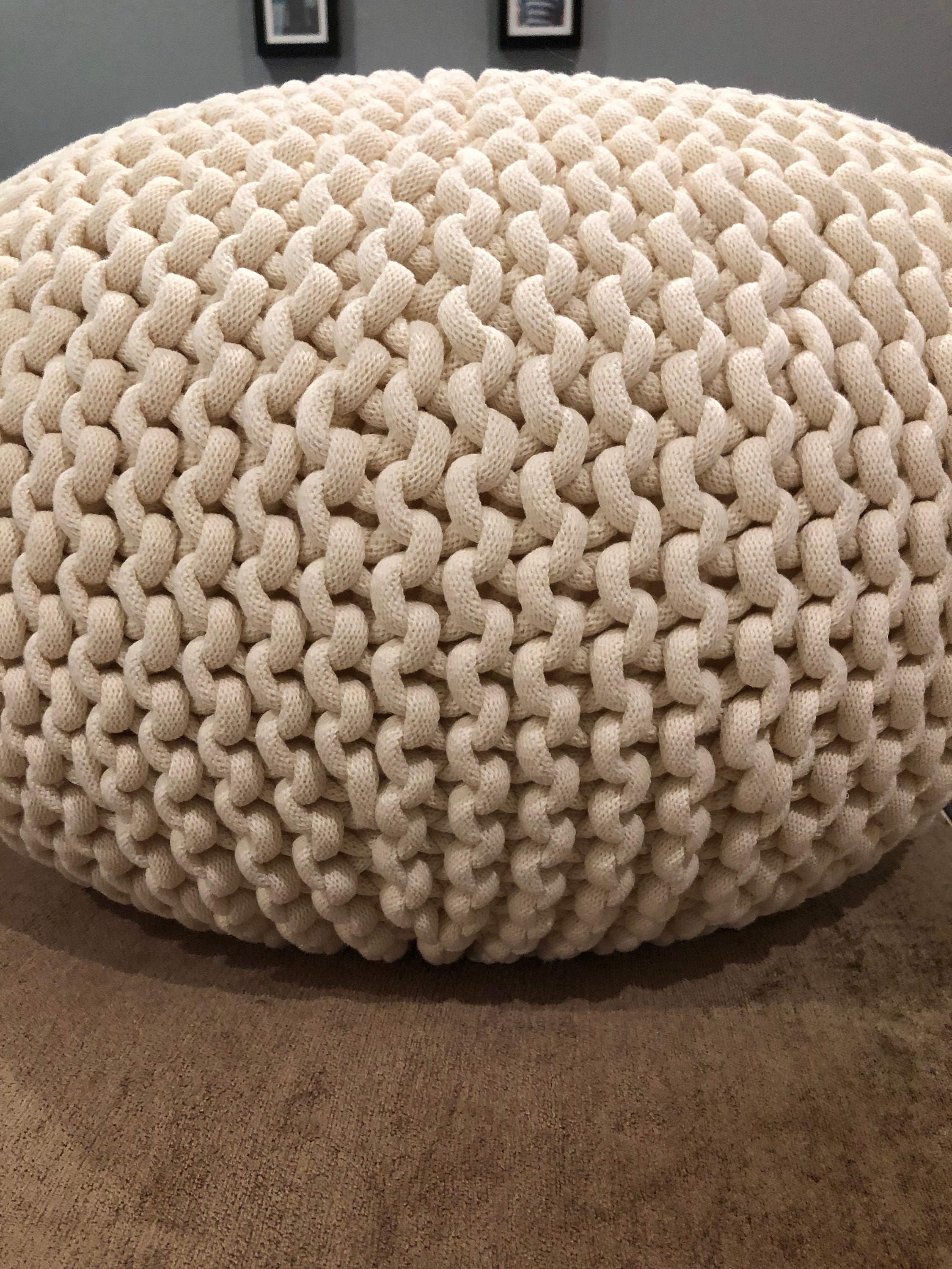 Knitted Pouf Pattern - Etsy
