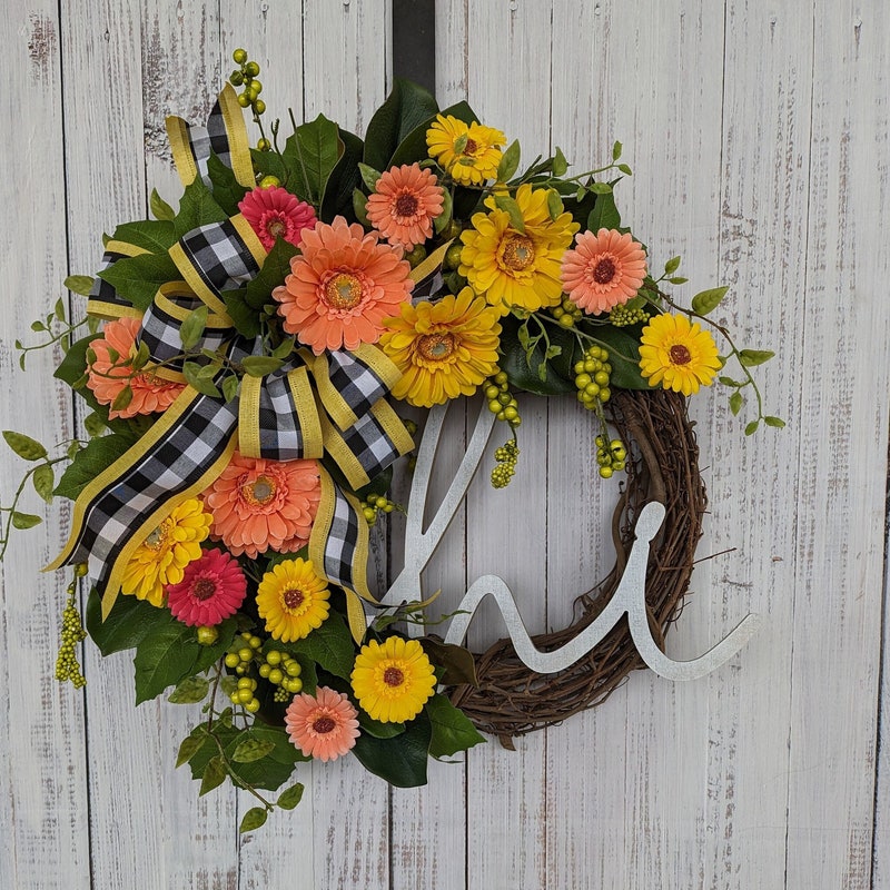 Daisy Wreath - Etsy