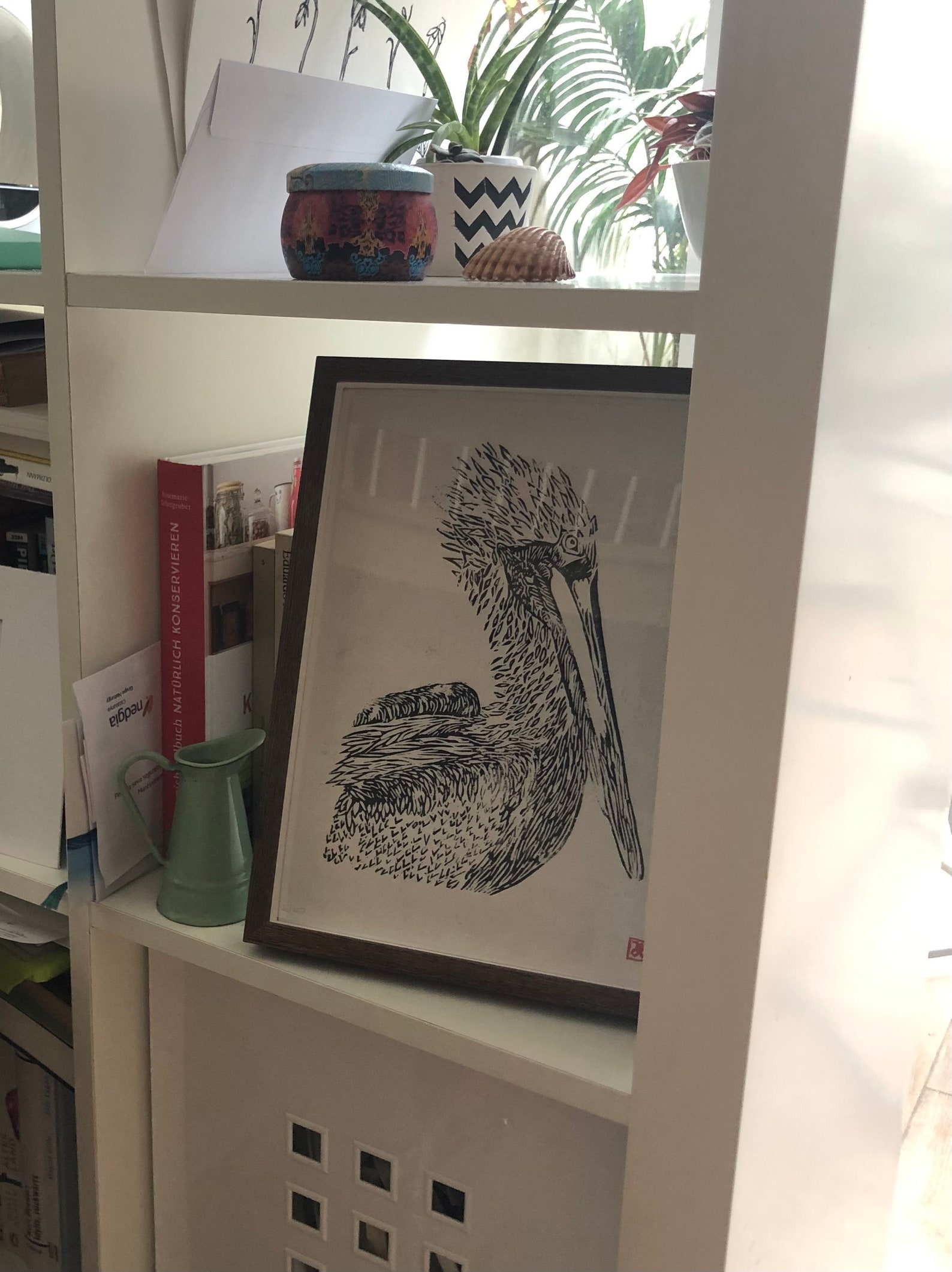 Heron - Original Lino Cut Print - Etsy