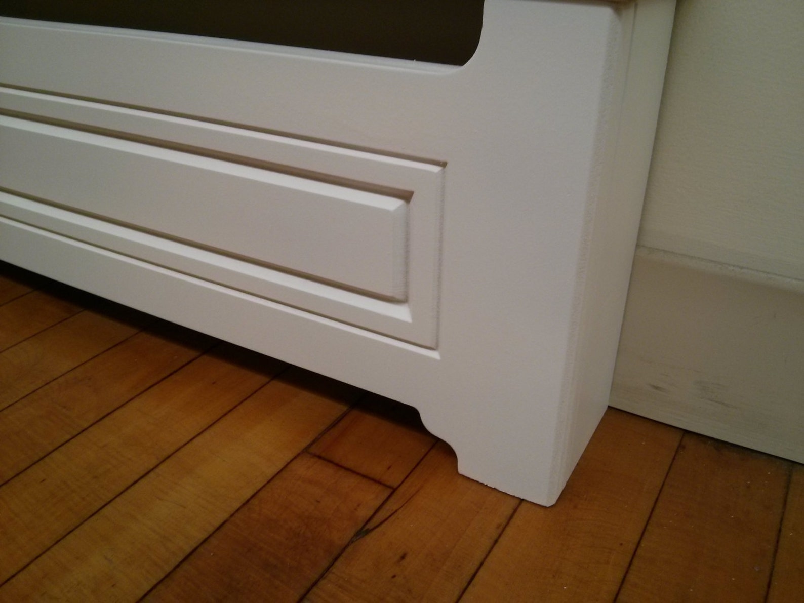Custom Made to Order Baseboard Heater Covers. Double V Raised Panel ...