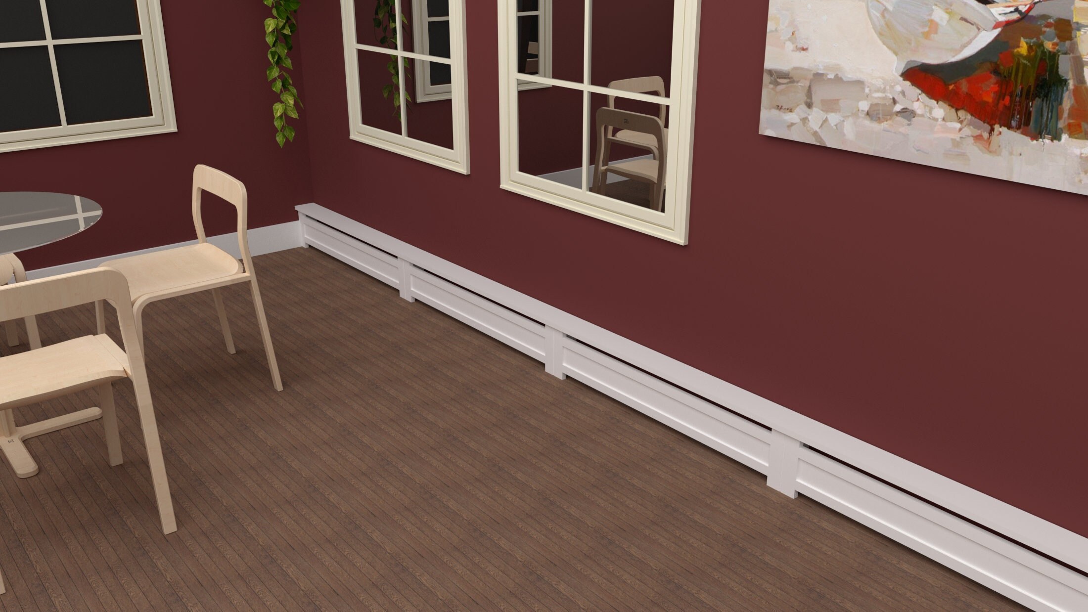 New Custom Made to Order Baseboard Heater Covers. Shaker Style. demo ...