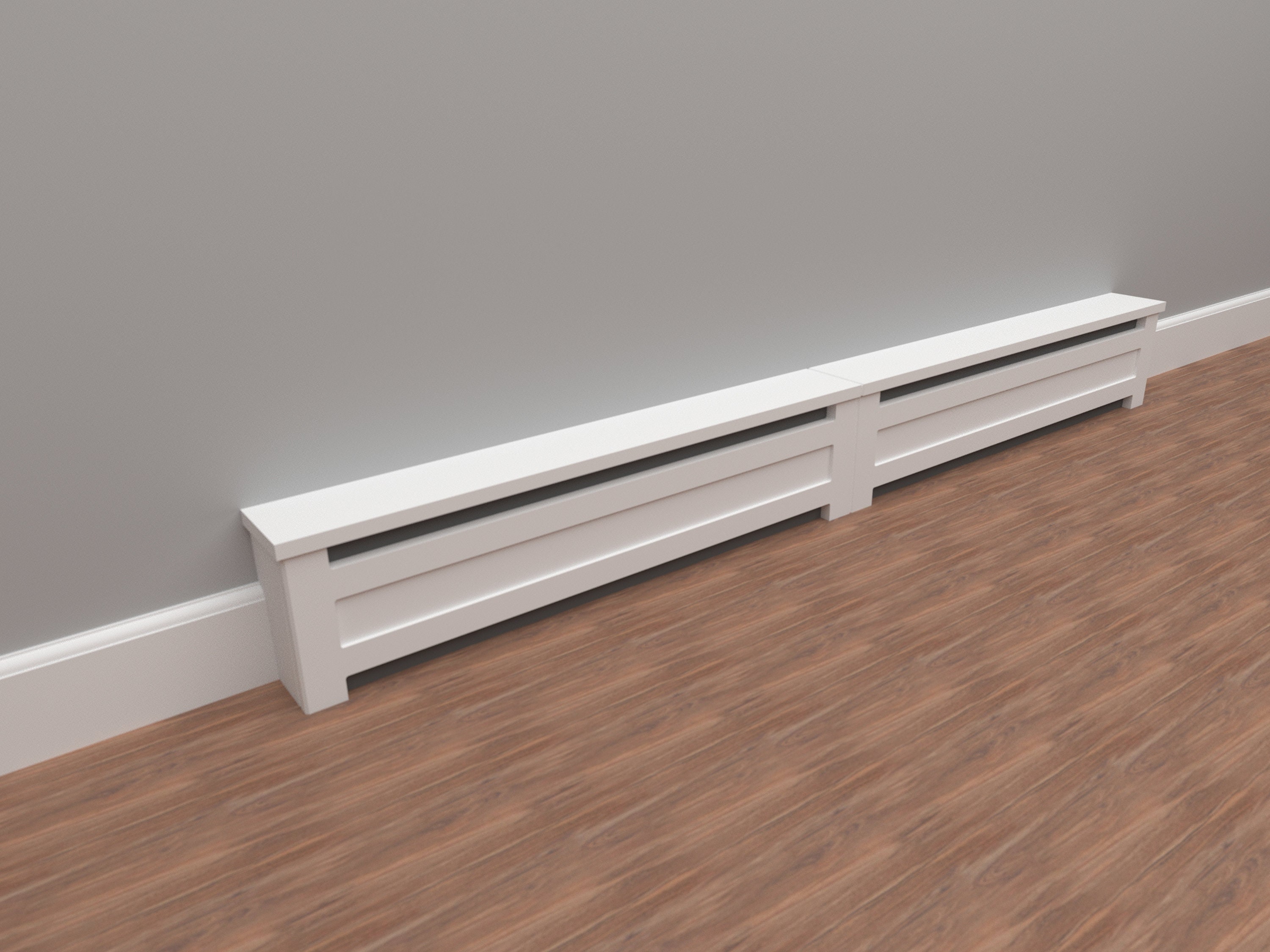 New Custom Made to Order Baseboard Heater Covers. Shaker Style, Primed ...